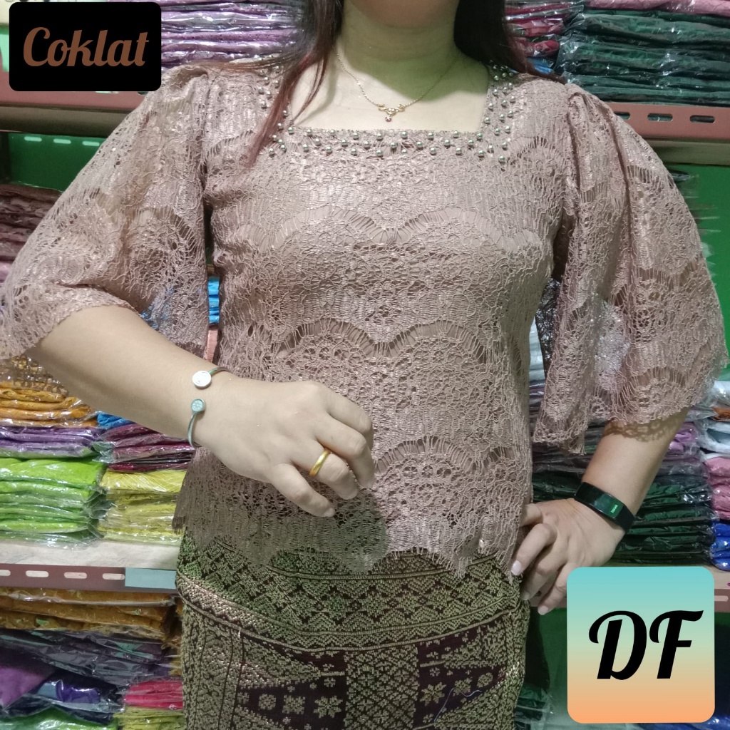 Jual ATASAN RENDA BALI/BLUS RANGRANG TERBARU TANGAN KEMBANG/BAJU KEBAYA ...