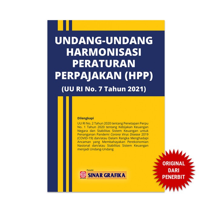 Jual Buku UU Harmonisasi Peraturan Perpajakan (UU RI No. 7 tahun 2021) "Redaksi" Bumi Aksara ...
