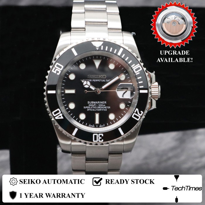 Jual Seiko GMT Mod Batman Seiko mod Pepsi Sprite NH35 Automatic ...