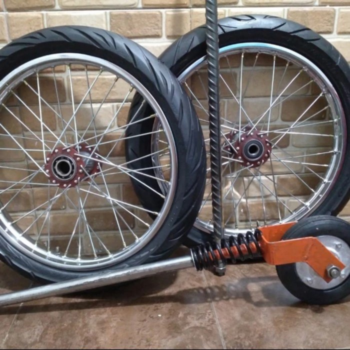 Jual Roda Gerobak Dorong Model Jari Motor Ring 17 Satu Set + Roda ...