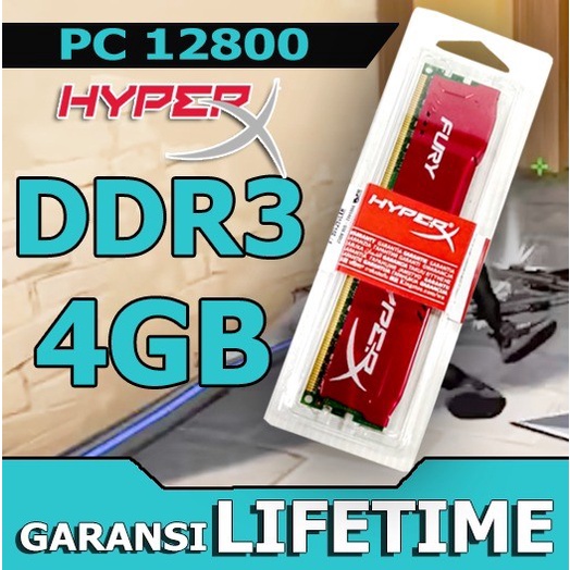 Jual RAM DDR3 4GB PC MEMORY KOMPUTER HYPER X FURY GAMING - 12800 ...