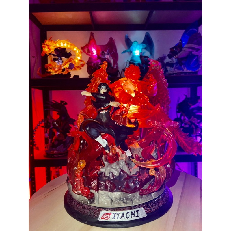 Jual SHP-JF Figure Naruto Akatsuki Itachi Uchiha GK Studio LED - Uchiha ...