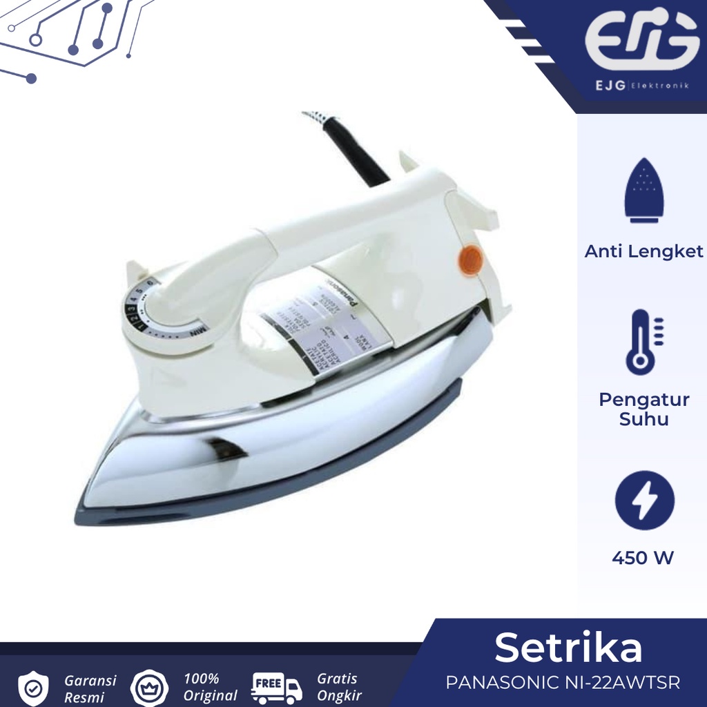 Jual Panasonic NI 22 AWT Setrika Flatiron NI22AWT Anti Lengket NI22 AWT ...