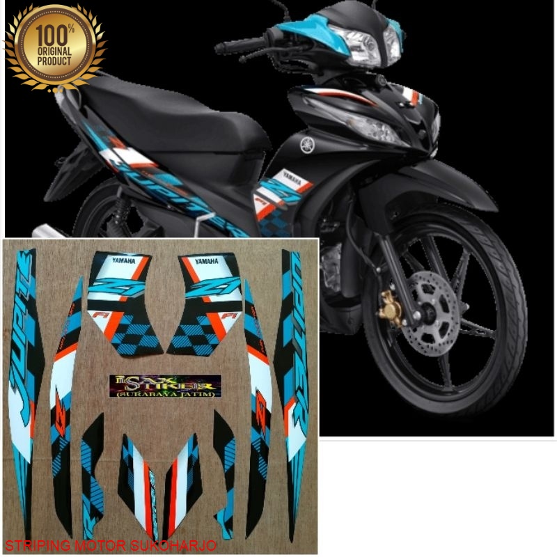 Jual (ORI) Striping Original Yamaha Jupiter Z1 FI hitam Lis hijau tahun ...