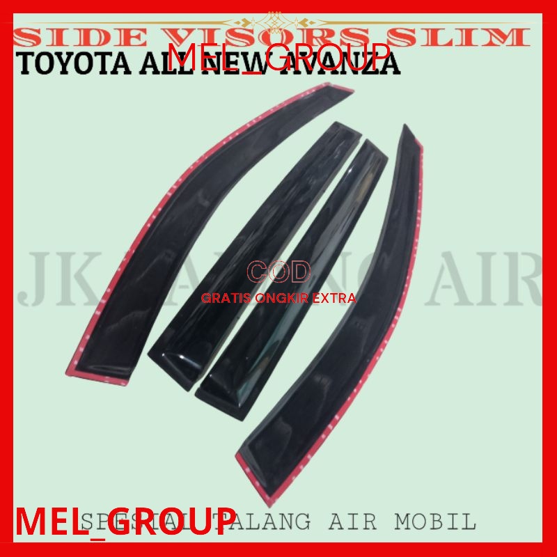 Jual Talang air mobil Toyota All New Avanza 2012-2020 Model Terbaru Slim Cembung Full 3M ...
