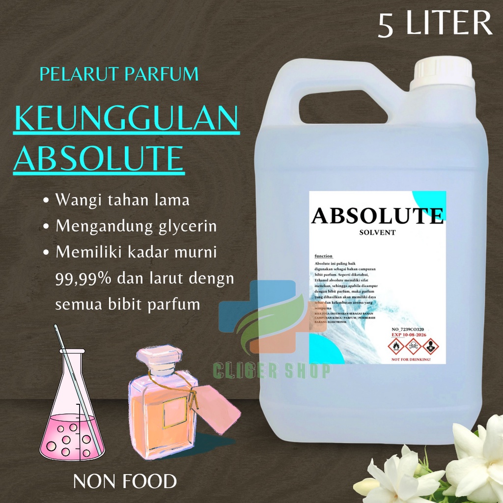 Jual ABSOLUTE 5 LITER MURNI 100%/ ABSOLUTE PARFUM / ALKOHOL ABSOLUTE ...