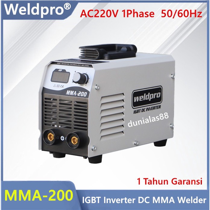 Jual Mesin Las Weldpro MMA 200A Inverter Trafo Las Listrik MMA-200 MMA200 | Shopee Indonesia