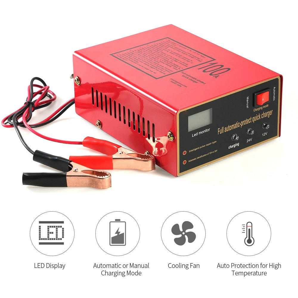 Jual Charger Aki Fast Charging 12v 24v 10A Otomatis Digital Accu Kering ...