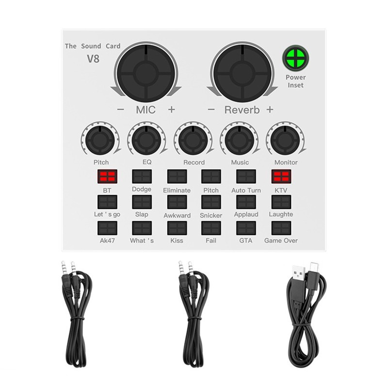 Jual SOUNDCARD V8 PRO Mixer Audio Portable V8 Pro Live Sound Card ...