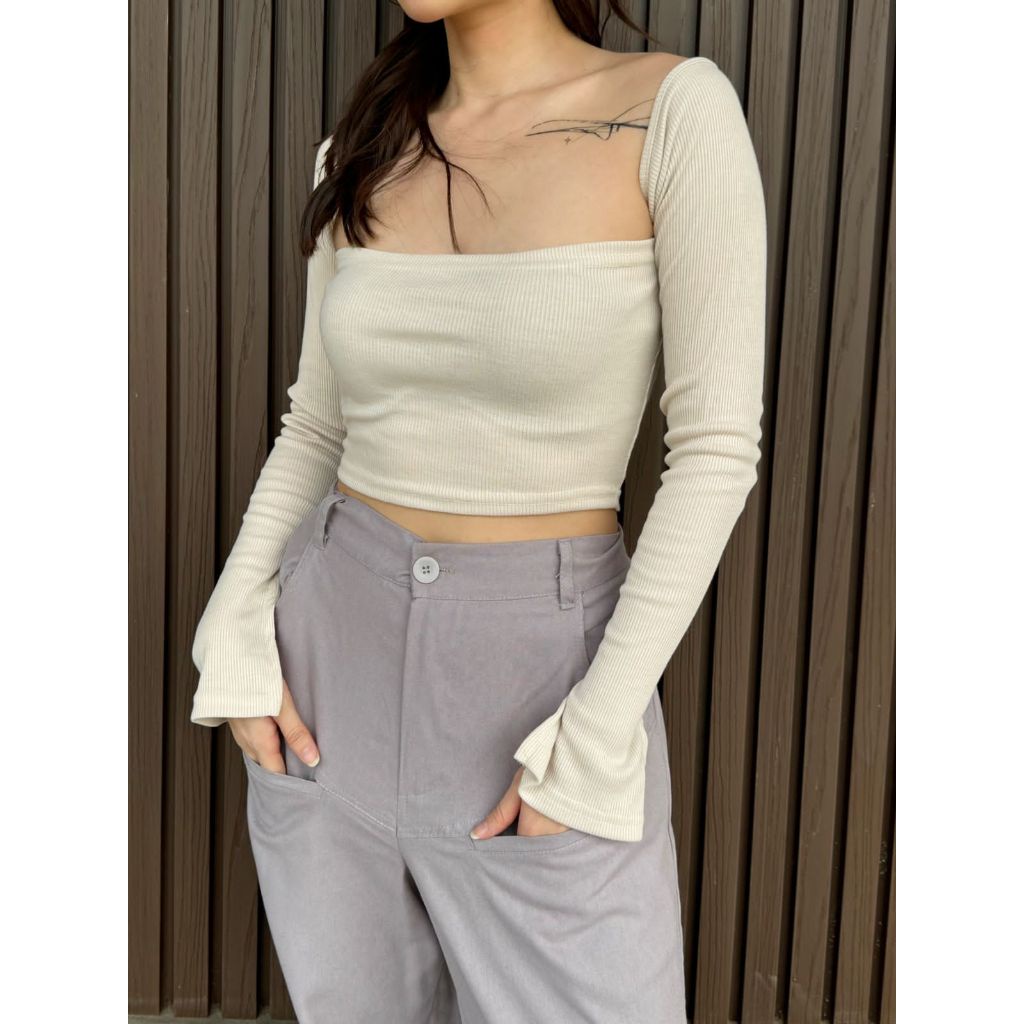 Jual Ruby Long Basic Rib Top | atasan Rib top | rib premium 151 ...
