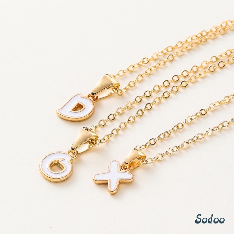 Jual Kalung Huruf Rantai Tulang Selangka Tidak Beraturan Kalung Modis ...