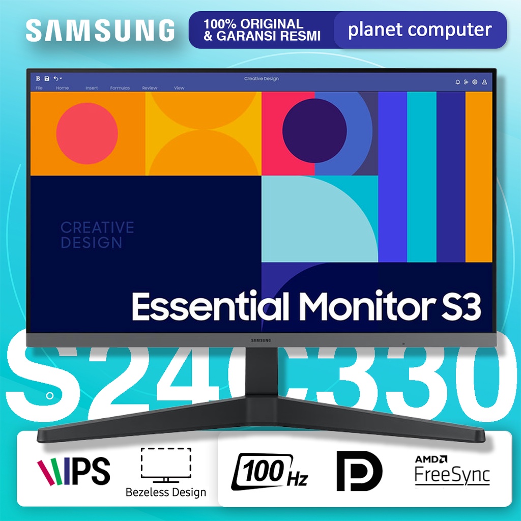 Jual Monitor LED SAMSUNG S33GC S24C330 24" IPS 1080p FHD 100Hz HDMI DP ...