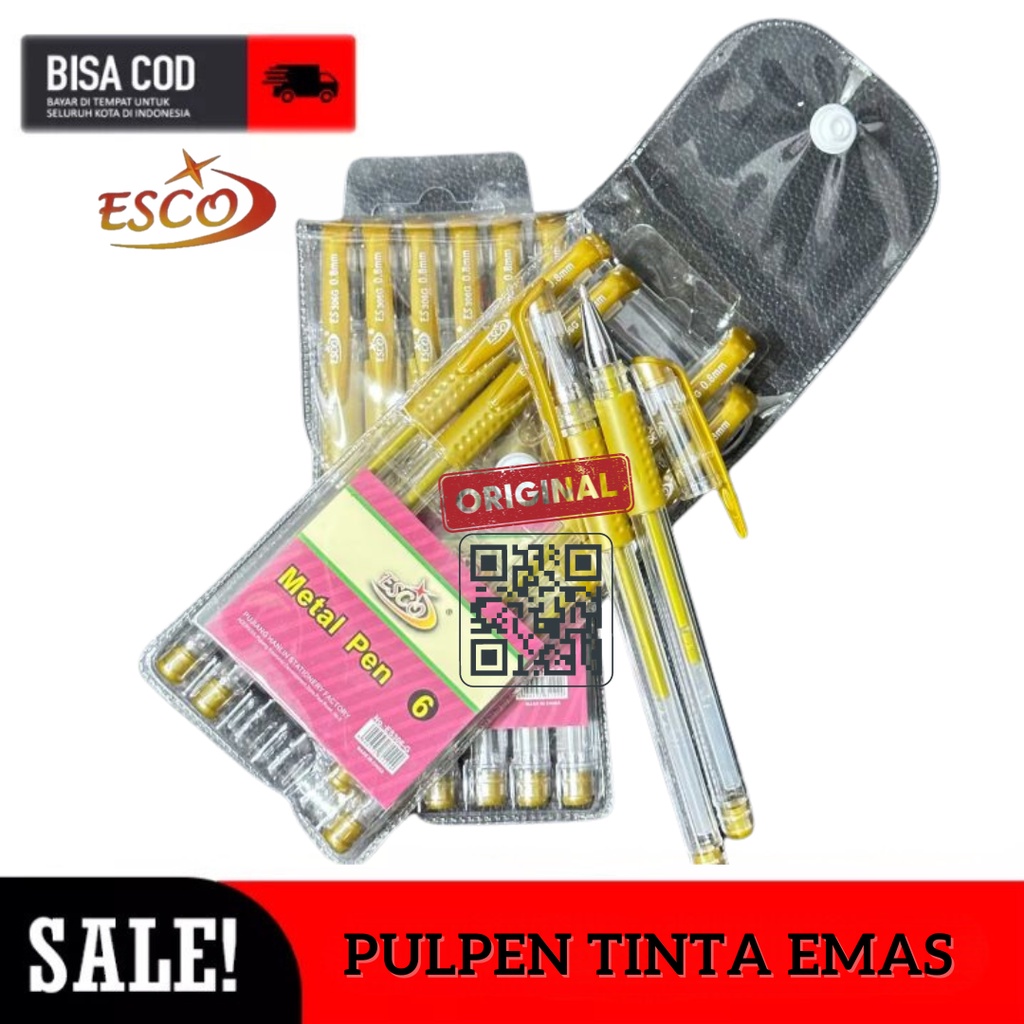 Jual Pulpen Unik Tinta Emas - Glitter Pen Emas - Pulpen Tinta Emas ...