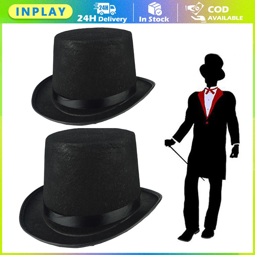 Jual Topi Sulap Tinggi / Topi Pesulap / Magician Top Hat Anak Dewasa ...