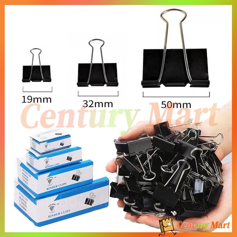 Jual PAPER CLIP 1Pack=12pcs/Binder Klip/Binder Clip 19Mm /Penjepit ...