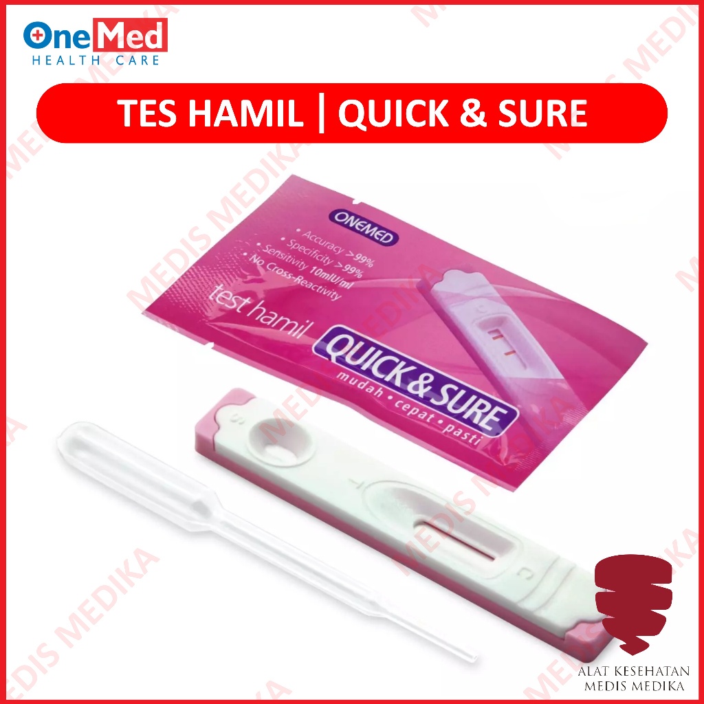 Jual Test Hamil Quick & Sure OneMed Tes Kandungan Cek Kehamilan Pack ...