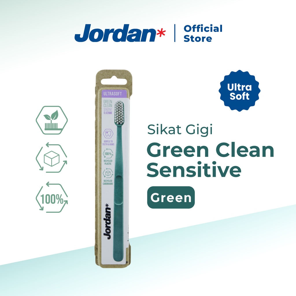 Jual Jordan Oral Care Green Clean Sensitive Ultra Soft - Sikat Gigi ...