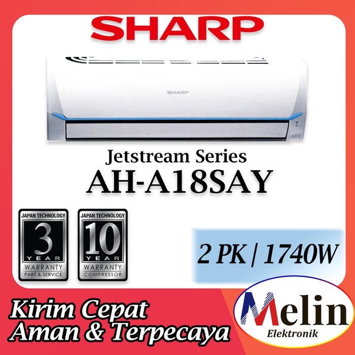 Jual AC SHARP 2 PK AH-A18SAY THAILAND JET STREAM SERIES UNIT ONLY | Shopee Indonesia