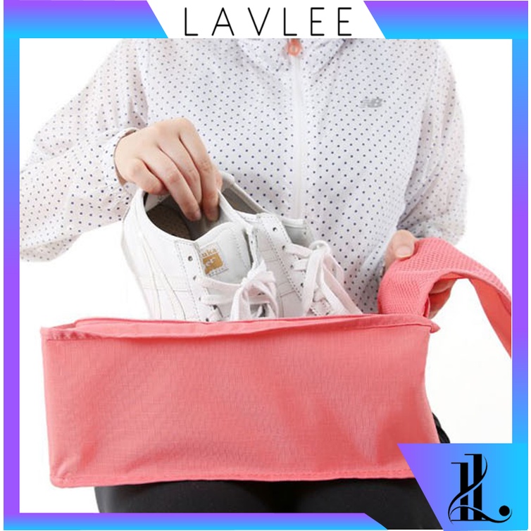 Jual LAVLEE H6089 Tas Penyimpanan Sepatu Lipat / Shoes Pouch Travel / Shoes Bag Organizer ...