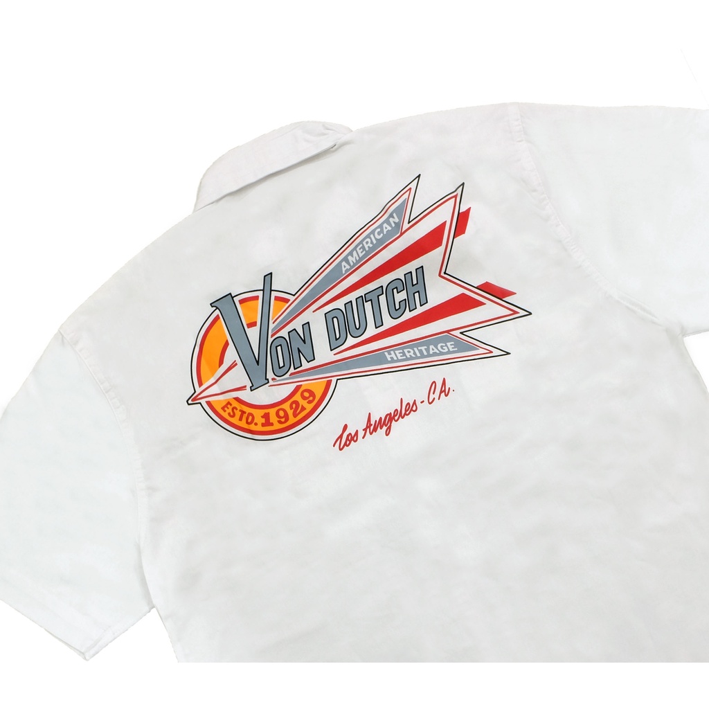 Jual Von Dutch Workshirt 0991 White | Shopee Indonesia