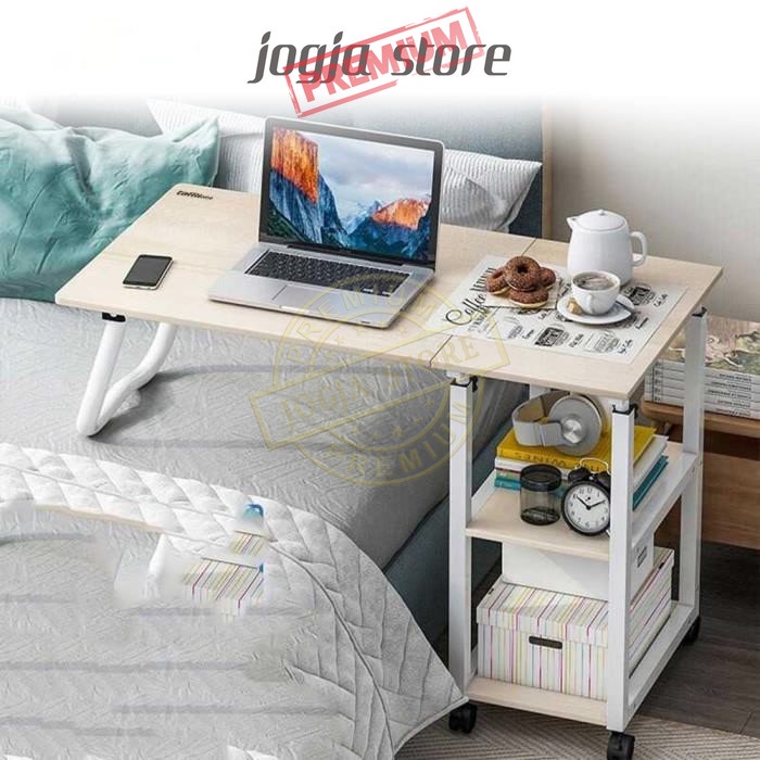 Jual Meja Laptop Adjustable Meja Lipat 2 Rak Portable Desk Meja Lipat ...