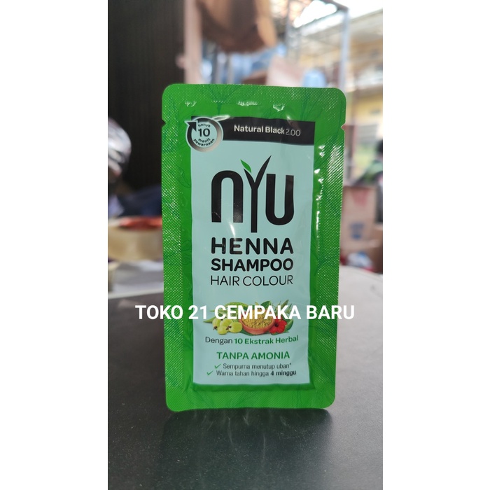 Jual Nyu Henna Shampoo Natural 1 sachet Warna | Shopee Indonesia