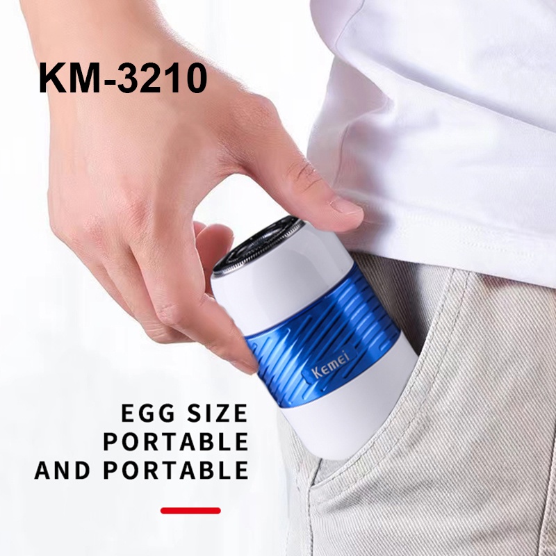 Jual Kemei KM-3210 Cukur Jenggot Elektrik Mini Portable Rechargeable ...