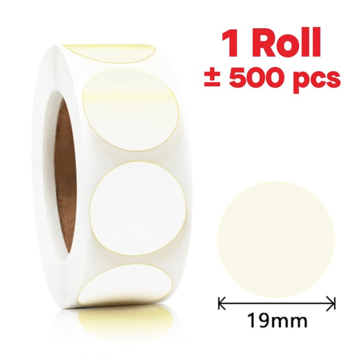 Jual Sticker Dot Marker Warna Bundar Polos diameter 1,3 cm / 1,9 cm ...