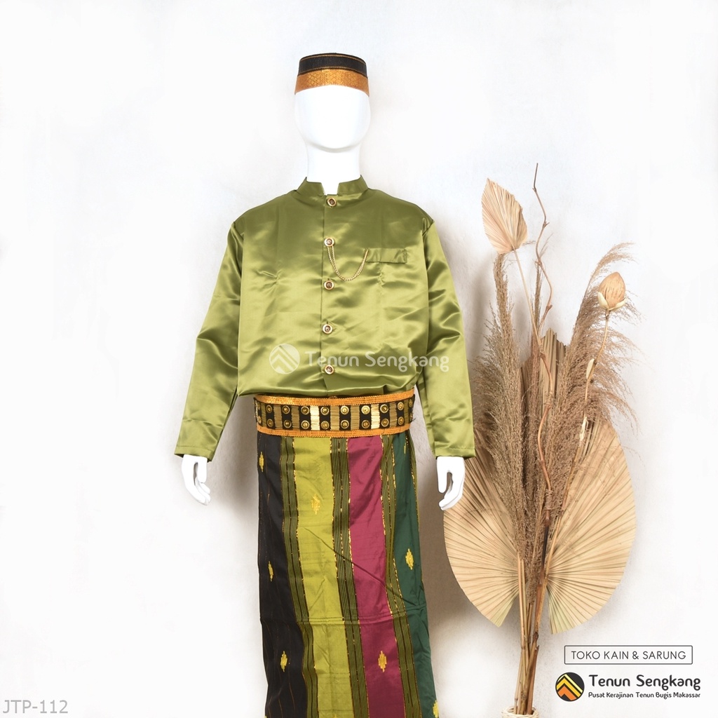 Jual Jas Tutup Adat Bugis Makassar Dewasa Premium Hijau Olive - Tenun ...