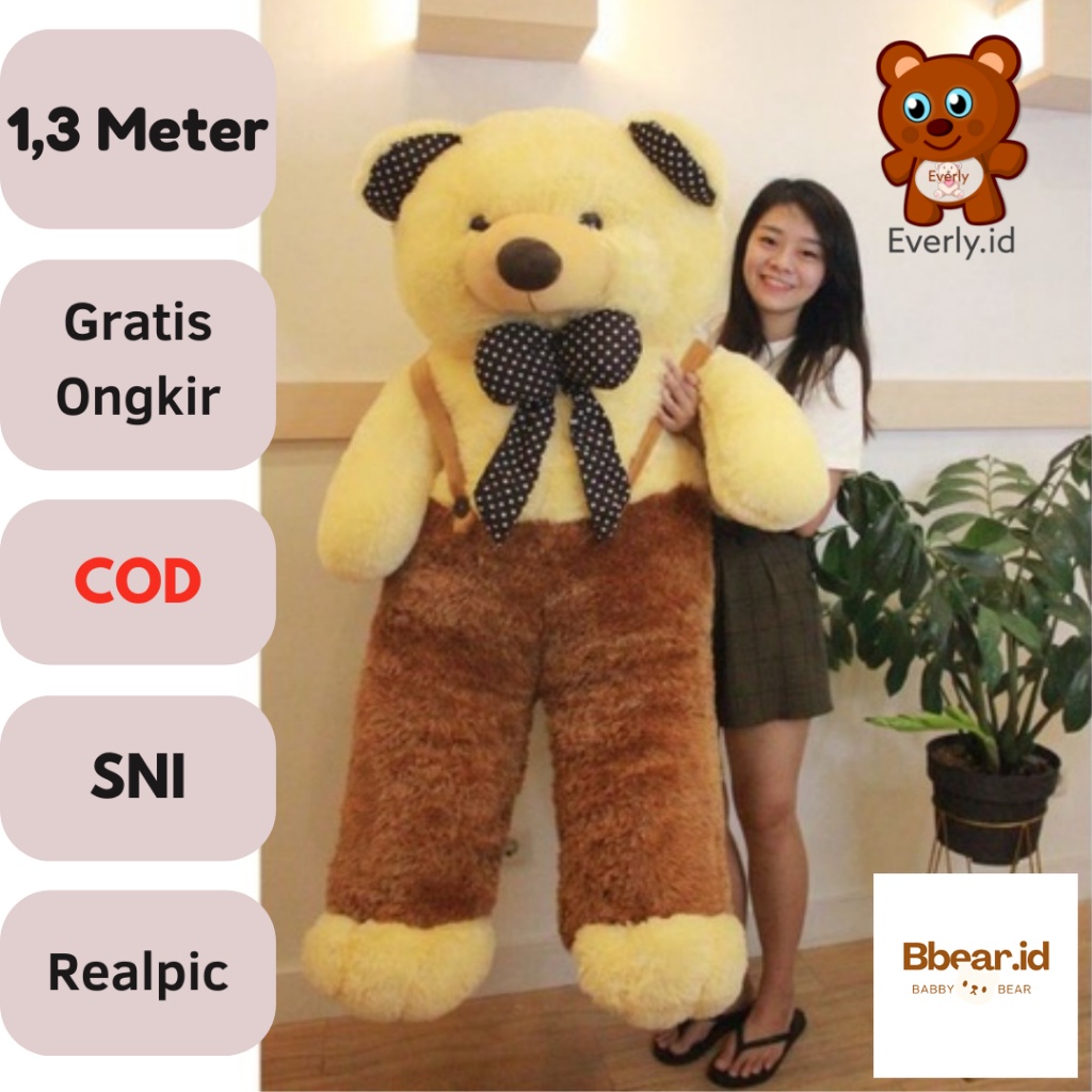 Jual SNI ! Boneka Beruang Jumbo Teddy Bear Giant 1,2 Meter Bbear.id ...