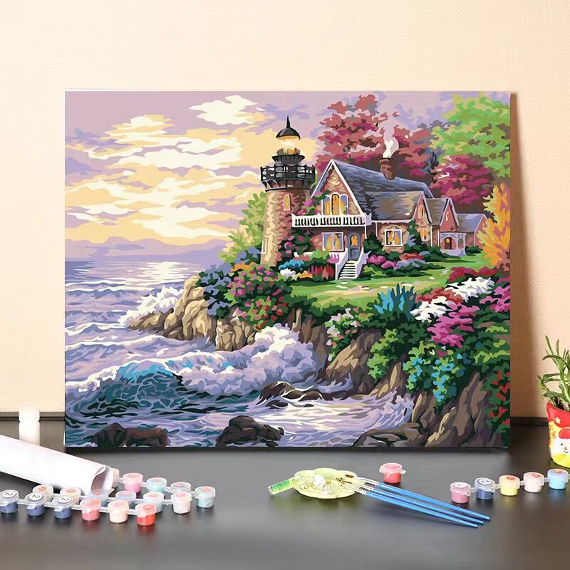 Jual Painting By Number 30 40cm Canvas Painting By Number Melukis