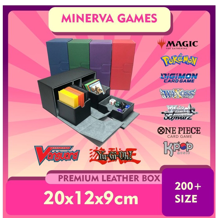 Jual Premium Master Dual Deck Box and Dice Synthetic Leather 200 ...