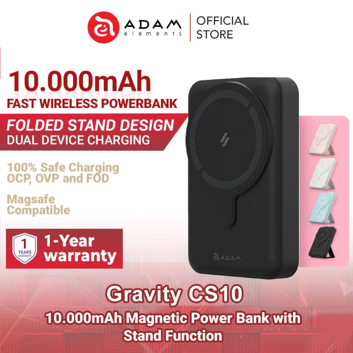 Jual ADAM ELEMENTS Gravity CS10 - 10000mAh Magsafe Powerbank Fast ...