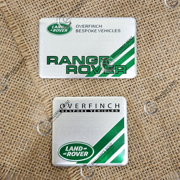 Jual EMBLEM 3D ALUMUNIUM RANGE ROVER LAND ROVER OVERFINCH BESPOKE ...