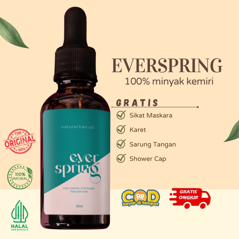 Jual EVERSPRING (Minyak Kemiri Murni - Candlenut Oil) Natural Hair Oil Treatment Penumbuh ...