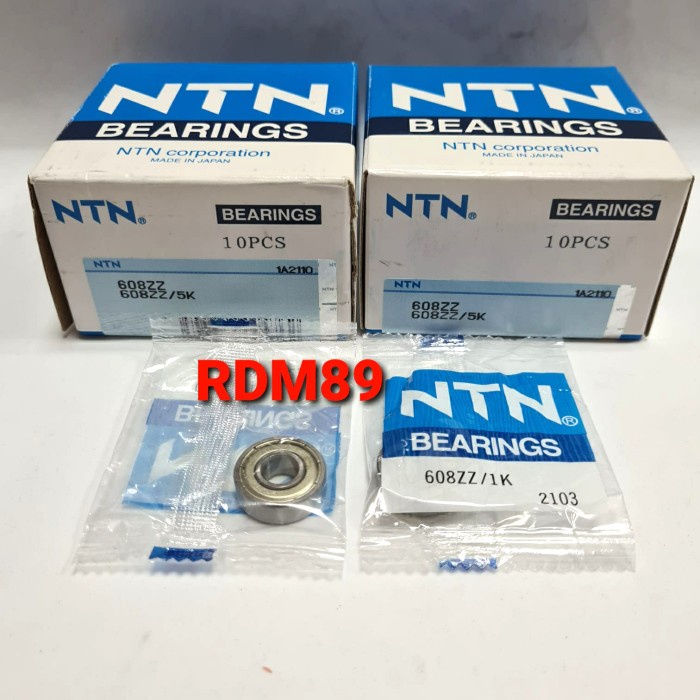 Jual BEARING 608ZZ NTN TUTUP BESI DIMENSI 8x22x7MM 608 ZZ NTN | Shopee ...