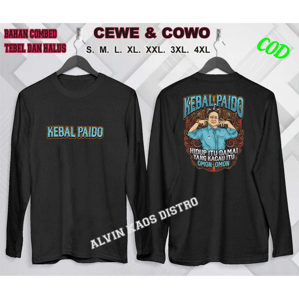 Jual Murah Kaos Dewasa Kebal Paido Prabowo Lengan Panjang Bdr Viral ... Jual Murah Kaos Dewasa Kebal Paido Prabowo Lengan Panjang Bdr Viral ...
