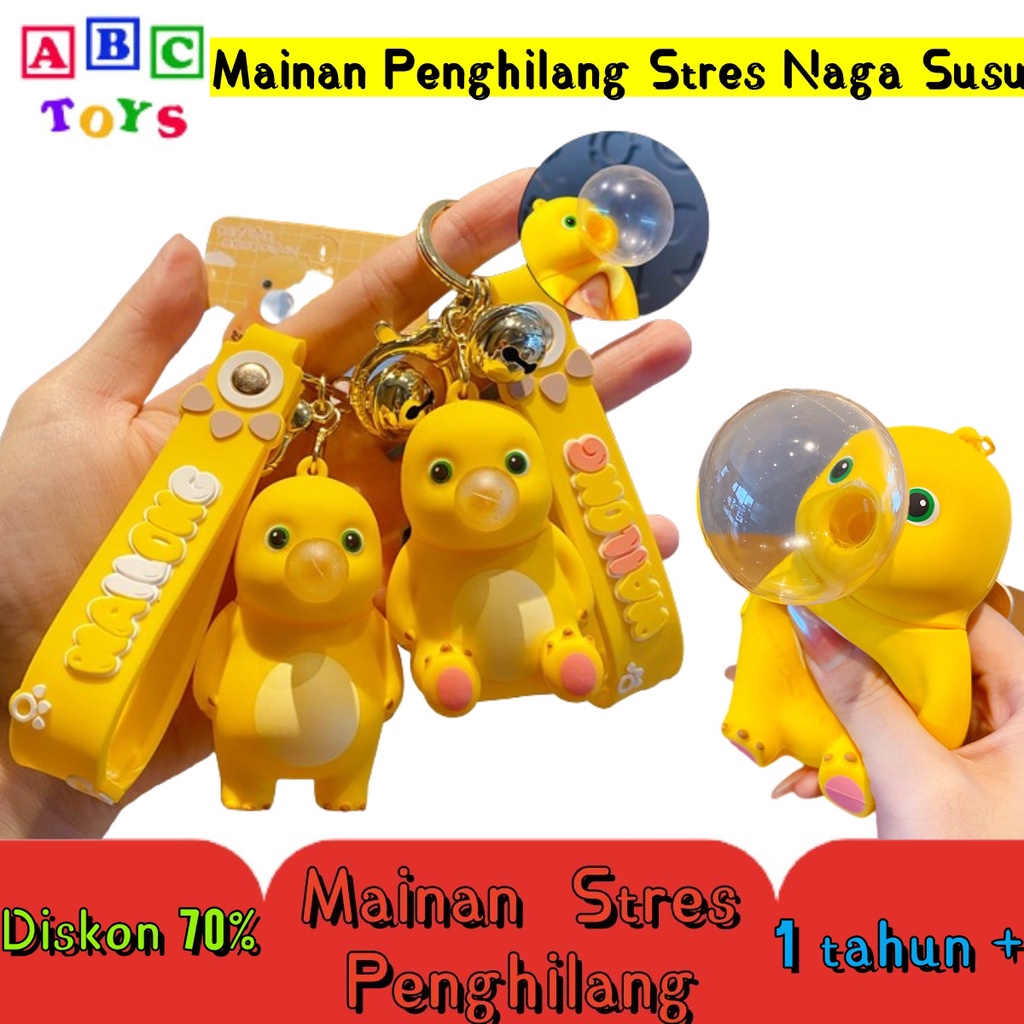 Jual ABC Mainan Bayi naga kuning meludah gelembung Squishy Stress ...
