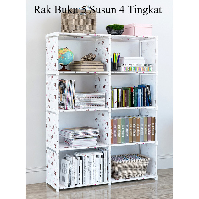 Jual Rak Buku Serbaguna 5 Tingkat 4 Susun/Rak Portable Multifungsi ...