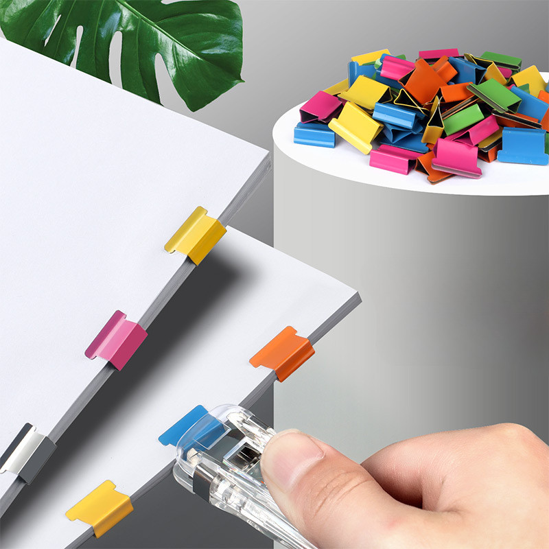 Jual 50Pcs Push Clip Stapler Staple Remover Binder Push Clamp Tape ...