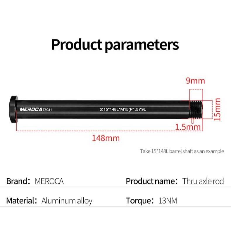 Jual MEROCA AS TA Thru Axle Shaft Premium 12mm dan 15mm, Boost 142mm ...
