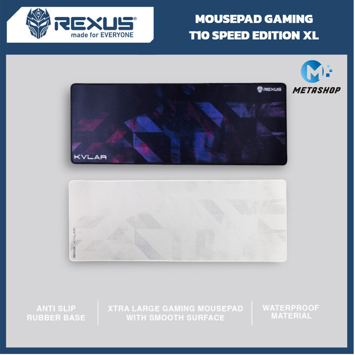 Jual REXUS Kvlar T10 Mousepad Gaming Speed Edition XL Anti Air Slip ...