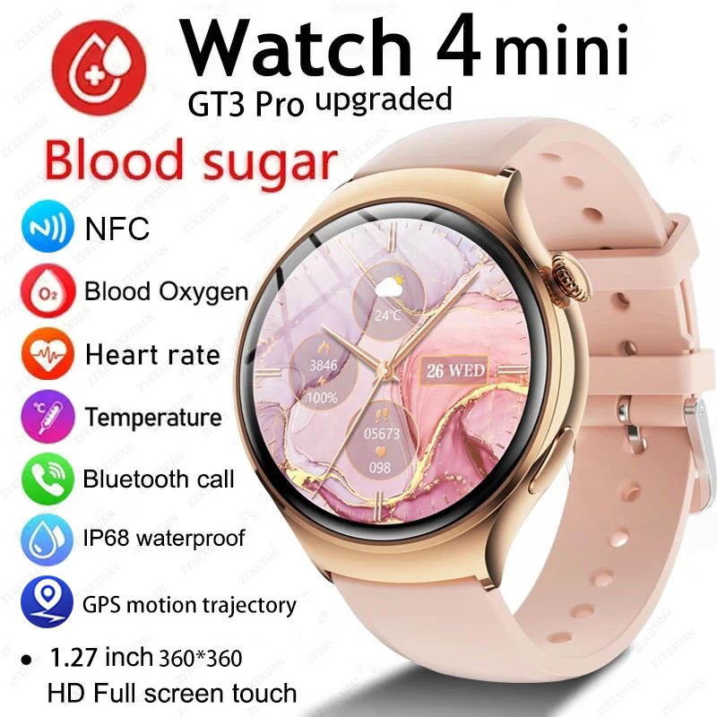 Jual For Huawei GT4 Mini Smart Watch Women 360*360 AMOLED HD Screen NFC IP68 Waterproof Heart ...