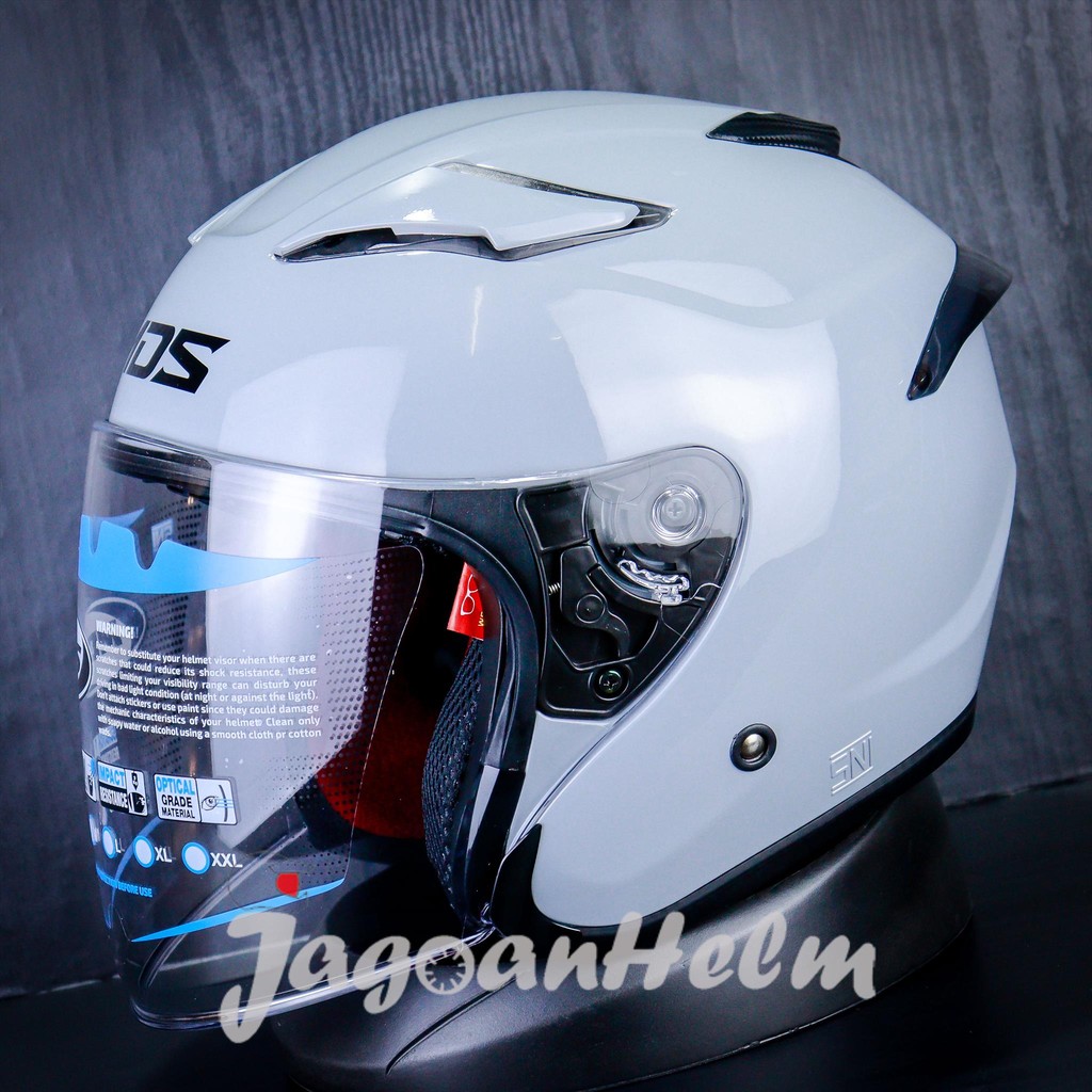 Jual MDS HELM VOLTUS SOLID | GREY | SINGLE VISOR | Shopee Indonesia