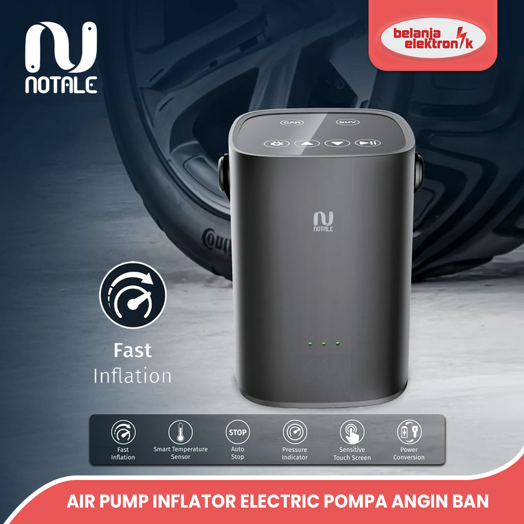 Jual NOTALE AIR PUMP INFLATOR ELECTRIC POMPA ANGIN BAN MOBIL PORTABLE ...