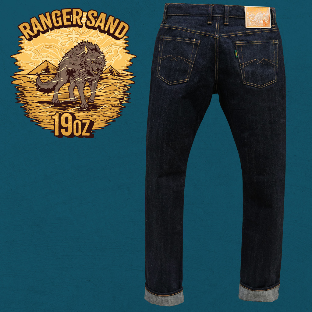 Jual Ranger Sand 19oz Unsanforized Deep Indigo x Sand | Shopee Indonesia