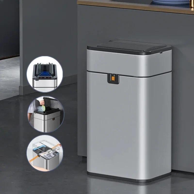 Jual 15L /20L Smart Kitchen Trash Can Automatic Intelligent Sensor ...