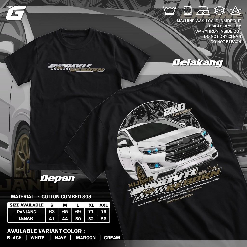 Jual HANAKAOS- Kaos Toyota Innova Reborn 2KD Engine Diesel Cumi Darat ...