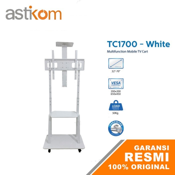 Jual Bracket Oximus TC1700 White TV Stand 32-75 inch | Shopee Indonesia