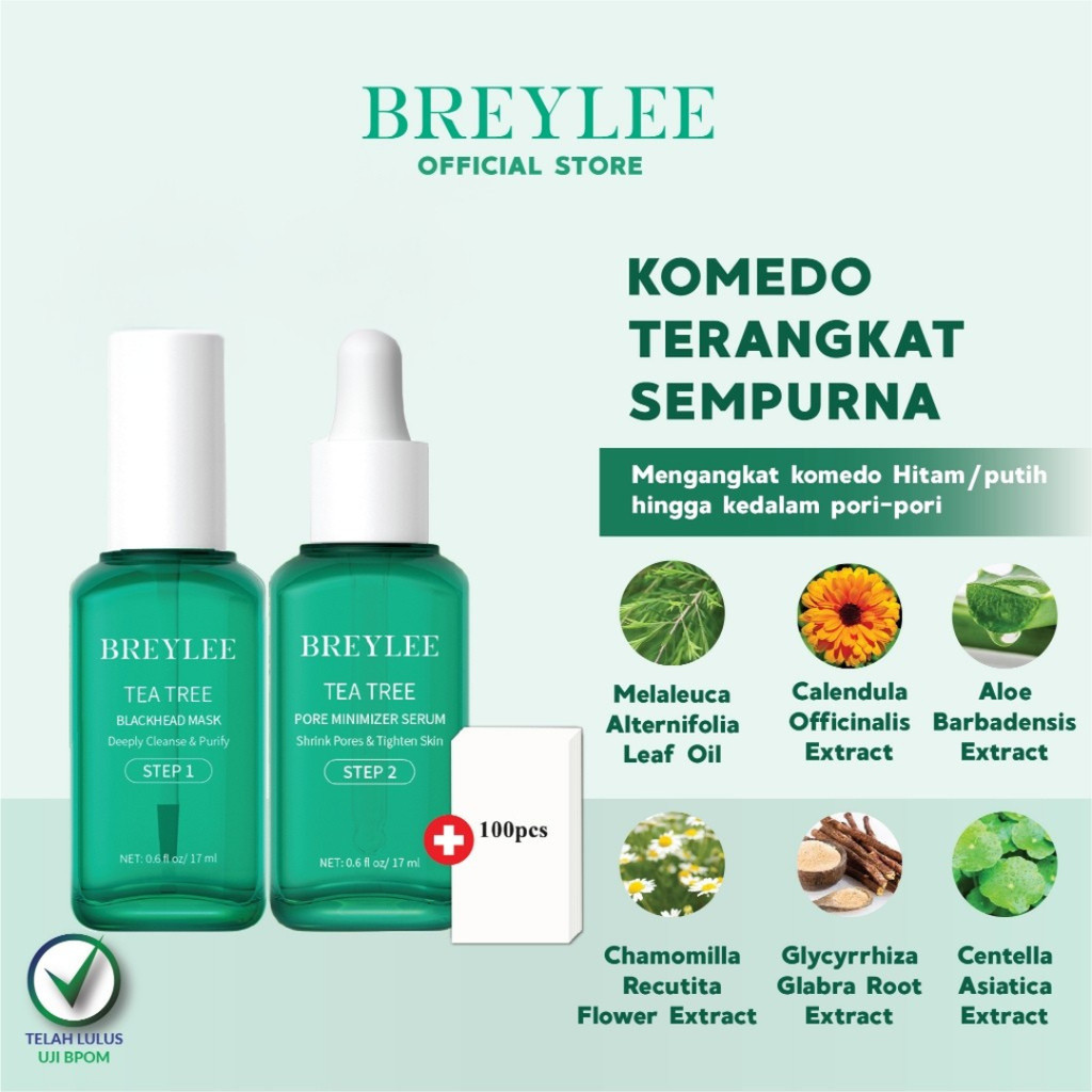 Jual MFI - Breylee Tea Tree Blackhead Remover Series l STEP 1 Blackhead ...